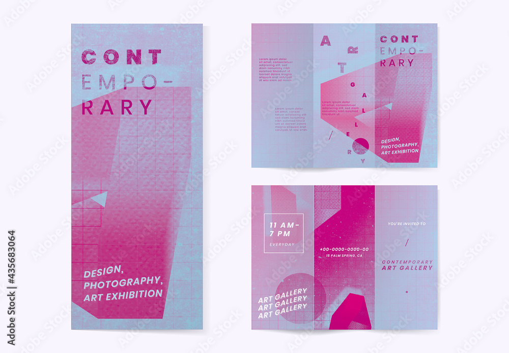 Art Gallery Exhibition Brochure Layout Stock Template | Adobe Stock