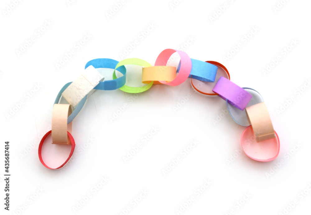 Decoration of paper chain Stock Photo | Adobe Stock