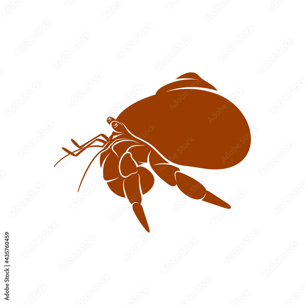 Hermit crab design vector illustration, Creative Hermit crab logo ...