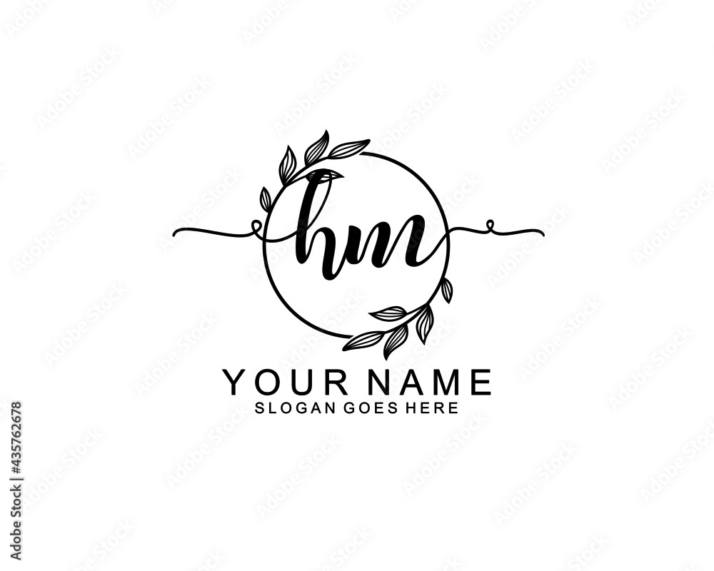 Letter HM Luxury logo design collection Stock Vector | Adobe Stock