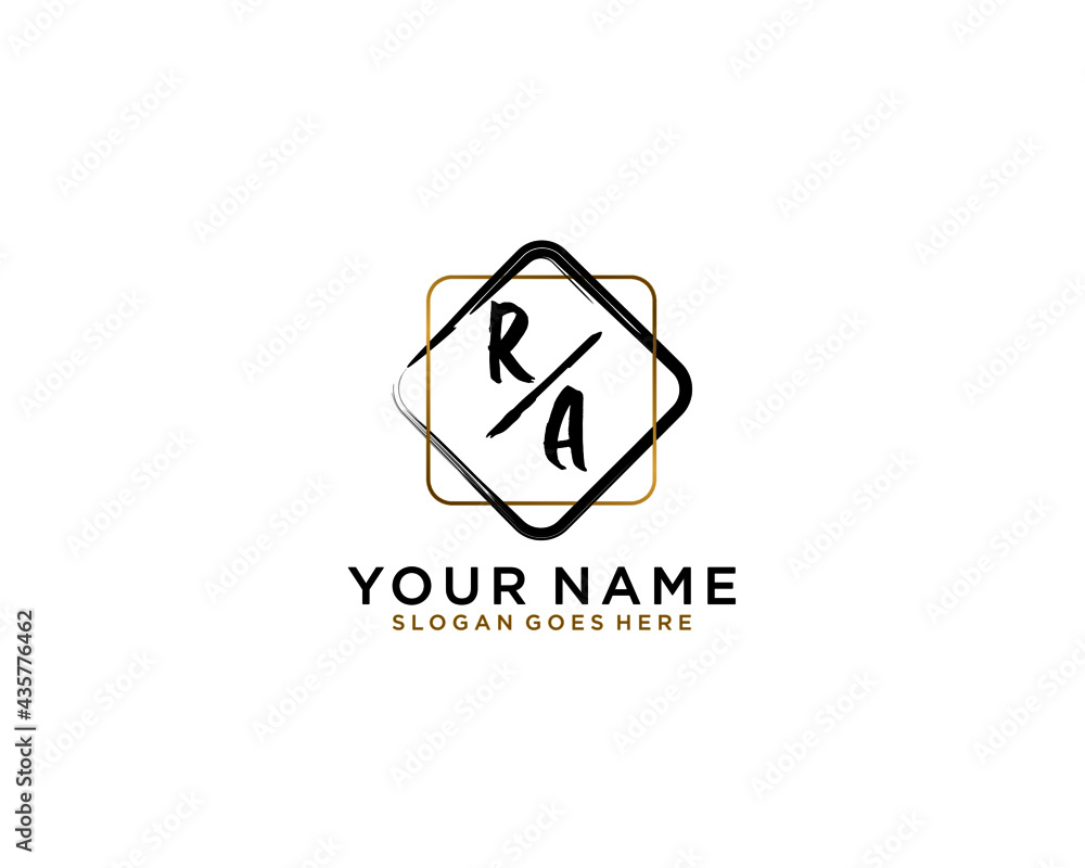 Letter RA Luxury logo design collection Stock Vector | Adobe Stock