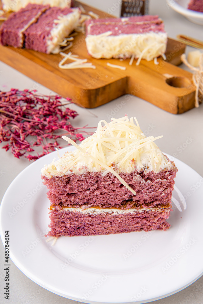 Taro Cheesecake is a sweet dessert consisting of two layers. The main ...