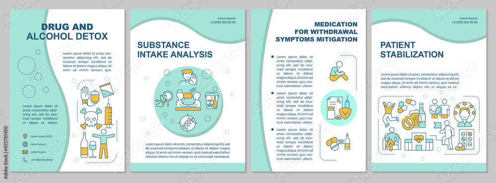 Drug and alcohol detox brochure template. Patient treatment. Flyer ...