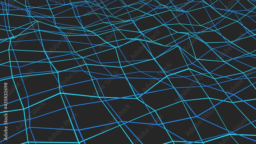 Abstract image from blue grid lines on a gray background. Desktop ...