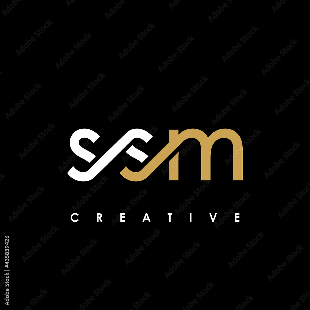 SSM Letter Initial Logo Design Template Vector Illustration Stock ...
