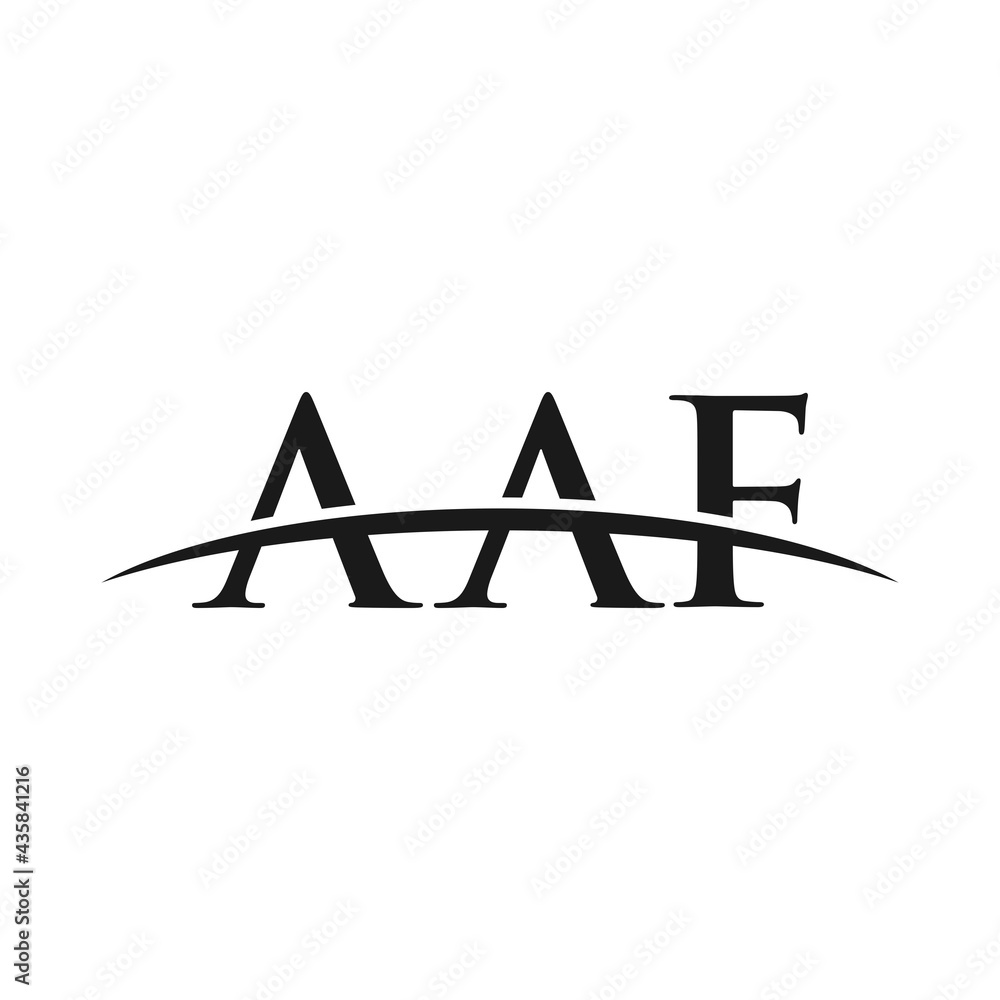 AAF initial swoosh horizon, letter logo designs Stock Vector | Adobe Stock