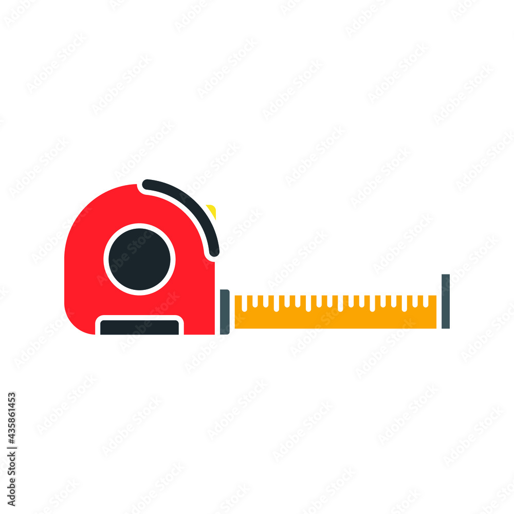 Tape Measure Icon Design Measurement Tape Vector Style Flat Trendy Vector Illustration Stock
