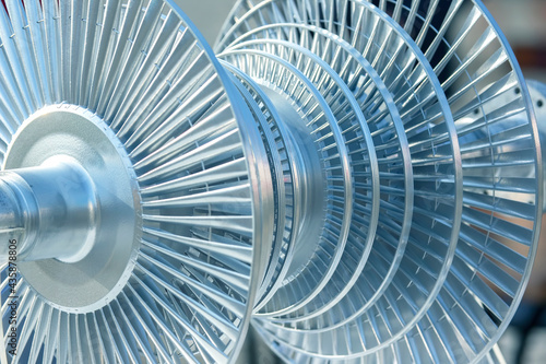 visual model of the mechanism of a rotary turbine unit Stock Photo ...