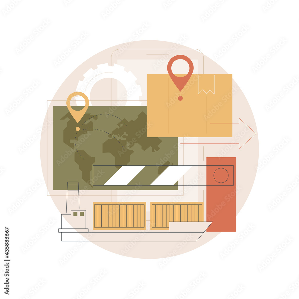 Export control abstract concept vector illustration. Licensing services ...