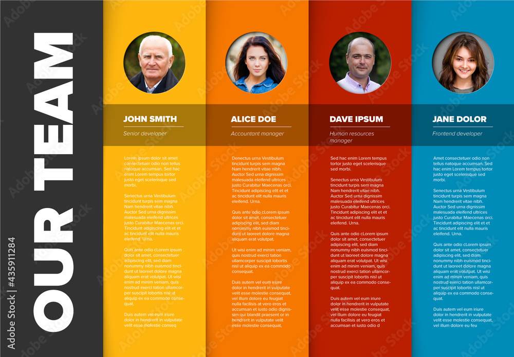 Company Team Fresh Presentation Layout Stock Template | Adobe Stock