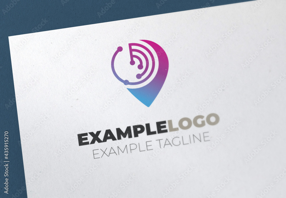 Location Technology Logo Set Stock Template | Adobe Stock