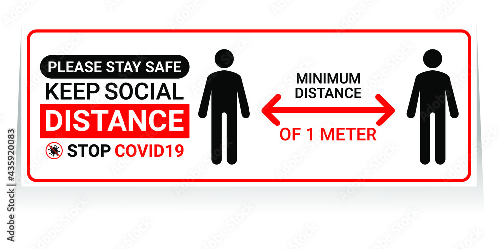 Keep social distance 2m. keep distance six feet vector eps. vector de ...