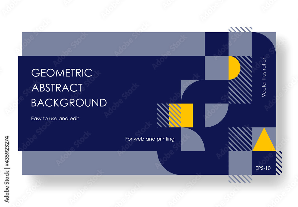 Geometric Abstract Backgrounds Design. Composition of simple geometric ...
