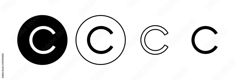 Copyright icon set. copyright symbols Stock Vector | Adobe Stock