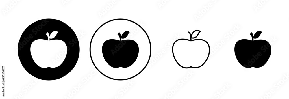Apple icon set. Apple vector icon. apple symbols for your web design ...