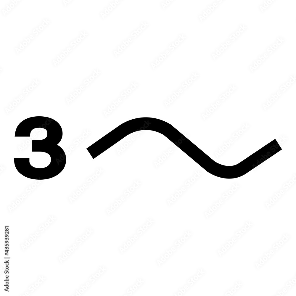Three Phase Power Symbol Sign Isolate On White Background Stock ...