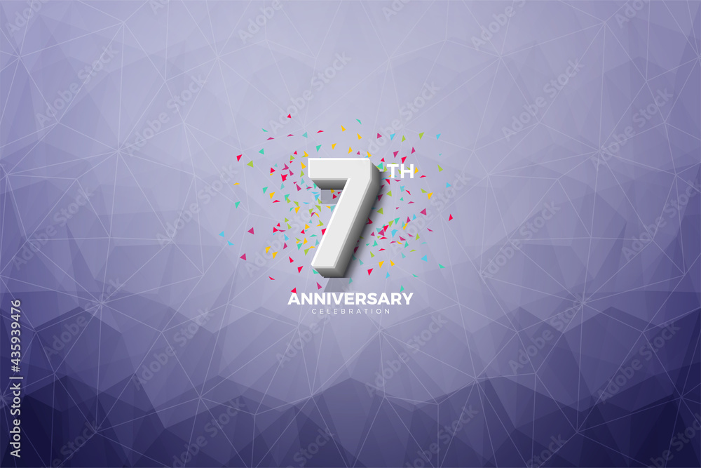 Background for 7th Anniversary Celebration. Stock Vector | Adobe Stock