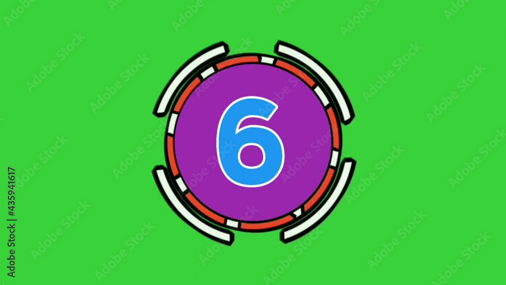 Countdown ten to one animation like in split-flap or solari display ...