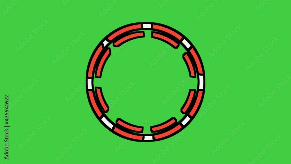 Rotating circle border animation on green screen. chroma key,flat 4k ...