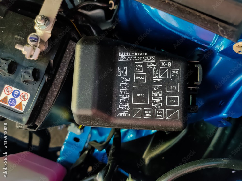 Malaysia, Perak, 16 May 2021: The fuse box of the electrical system is ...