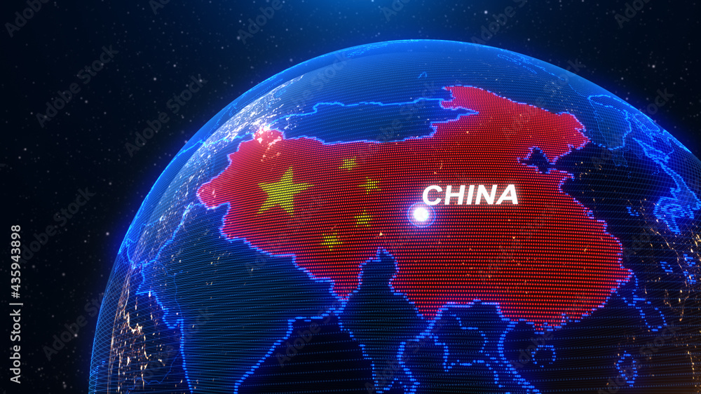 a world map of china, 3d rendering, Stock Illustration | Adobe Stock