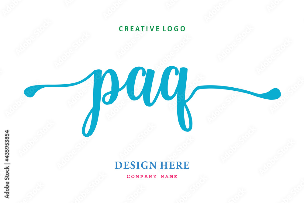 PAQ lettering logo is simple, easy to understand and authoritative ...