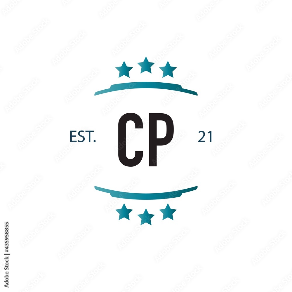 Initial Letter cp Star Creative Logo Design Template. Star template ...
