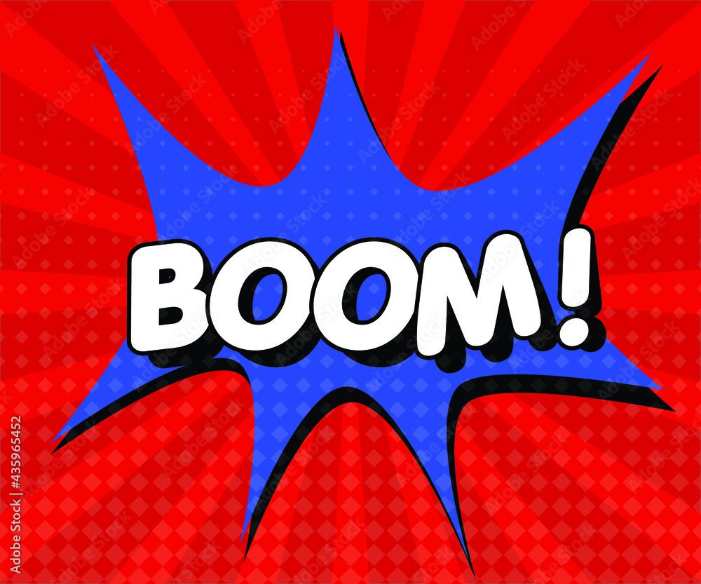 boom pop art comic illustration Stock Vector | Adobe Stock