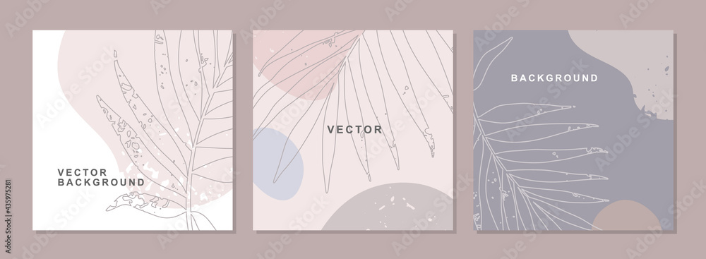 Abstract creative universal artistic templates set. Background with ...