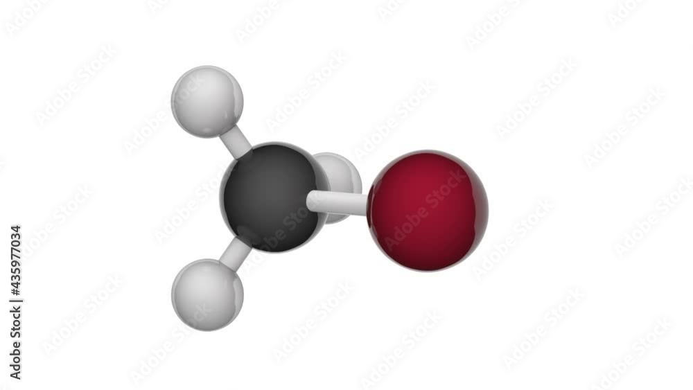 Molecular structure of Bromomethane (CH3Br) - pesticide, fumigant and ...