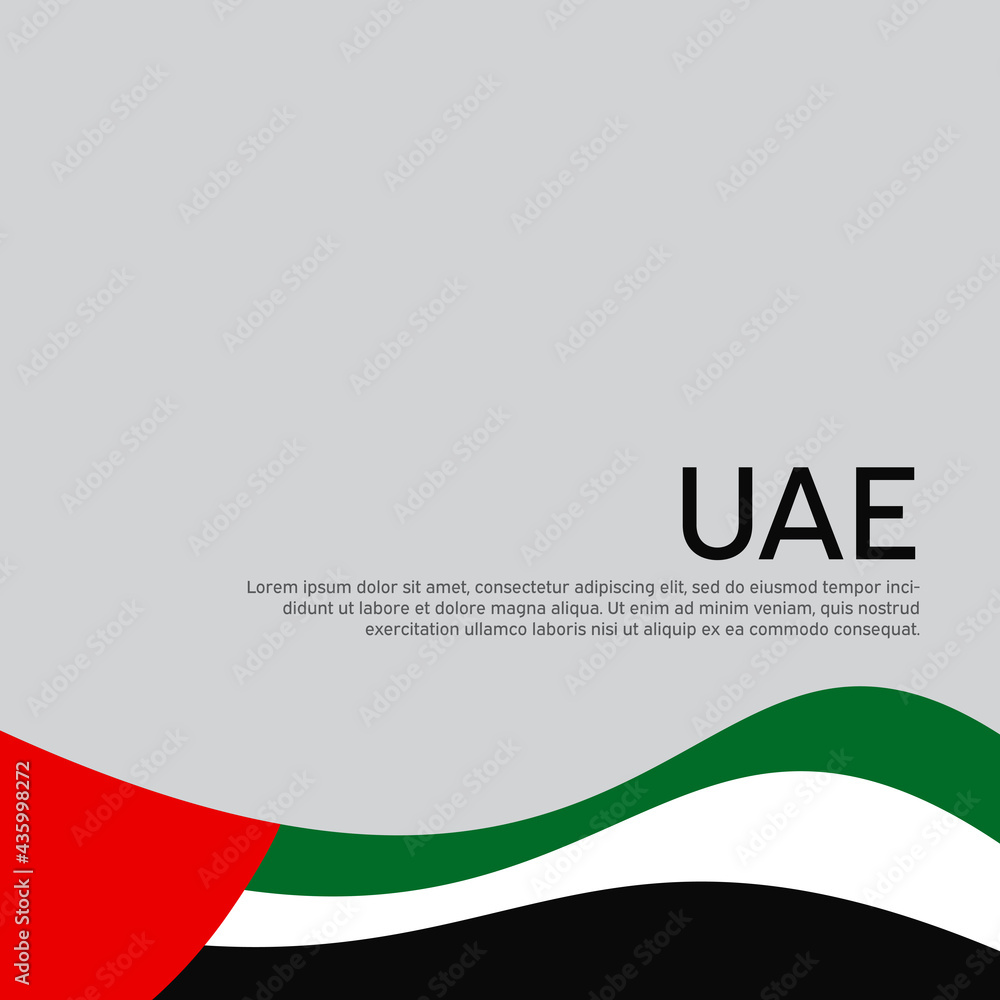 Abstract waving flag of united arab emirates. Creative background for ...