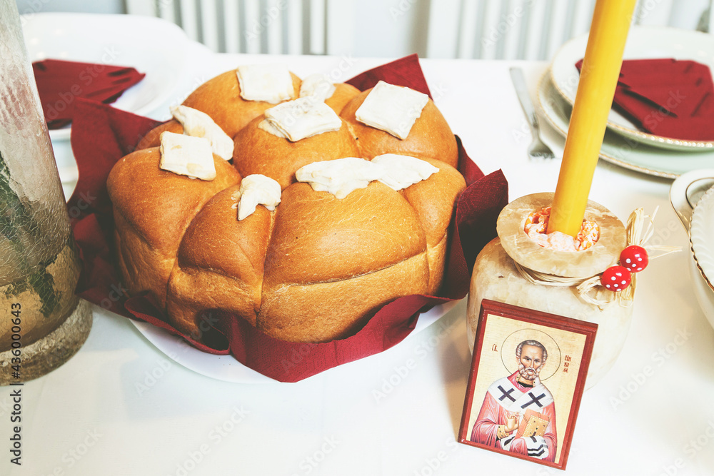 Foto de Patron Saint Day, Bread prepared in the traditional way for a ...