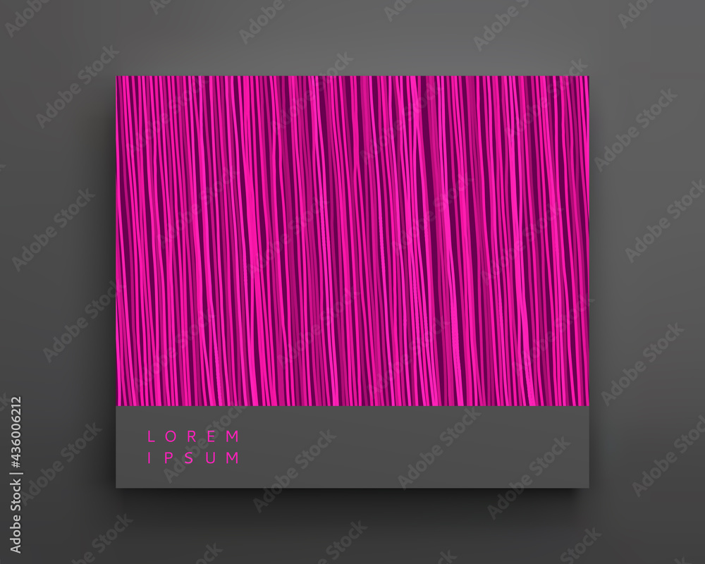 Irregular vertical lines pattern in perspective. Geometric wallpaper ...