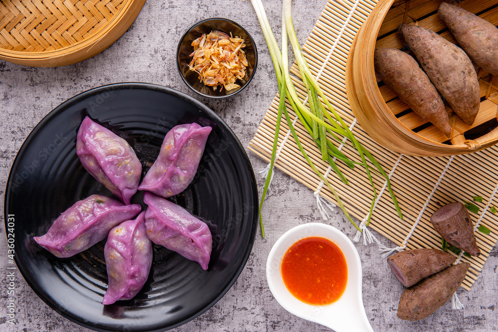Choi pan (steamed vegetable dumplings) also known as Chai Kwe or Chai ...