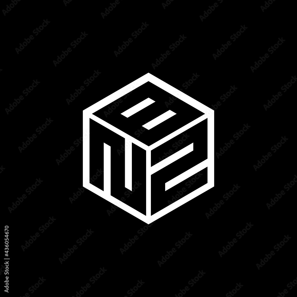 NZB letter logo design with black background in illustrator, vector ...