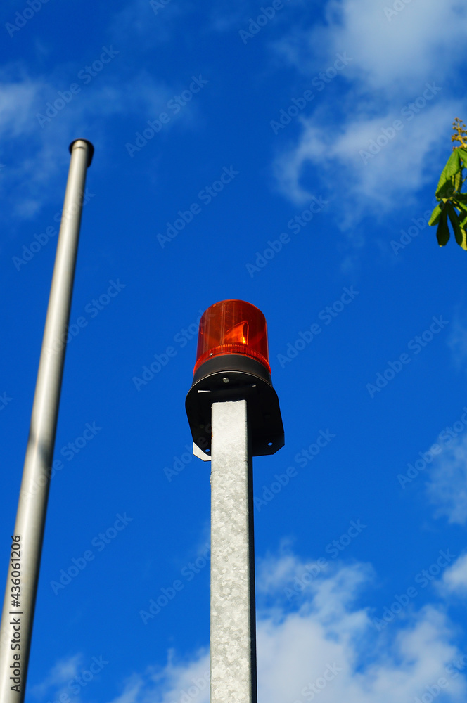 Rotating beacon of a fire alarm system Stock Photo | Adobe Stock