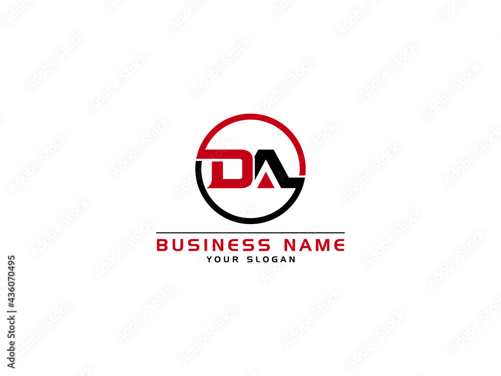 Letter DA Logo, circle da logo icon vector for business Stock Vector ...