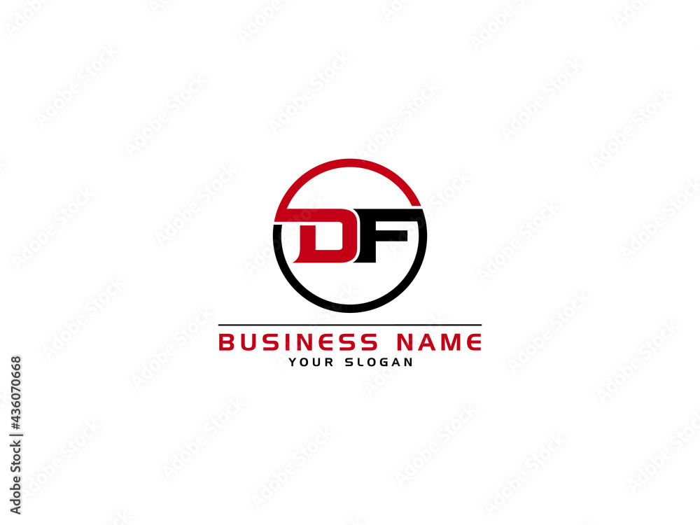 Letter DF Logo, circle df logo icon vector for business Stock Vector ...