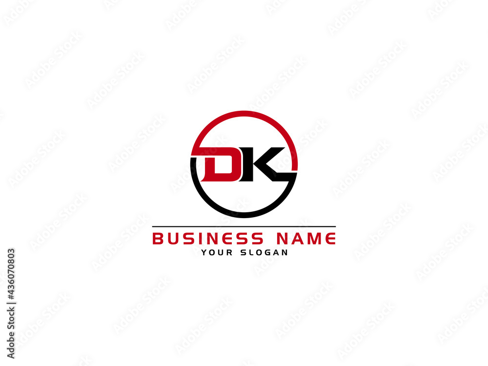Letter DK Logo, circle dk logo icon vector for business Stock Vector ...