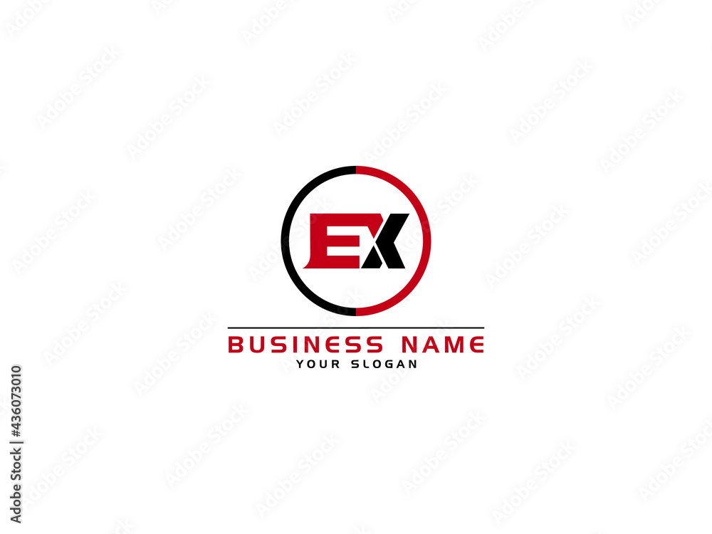 Letter EX Logo, circle ex logo icon vector for business Stock Vector ...