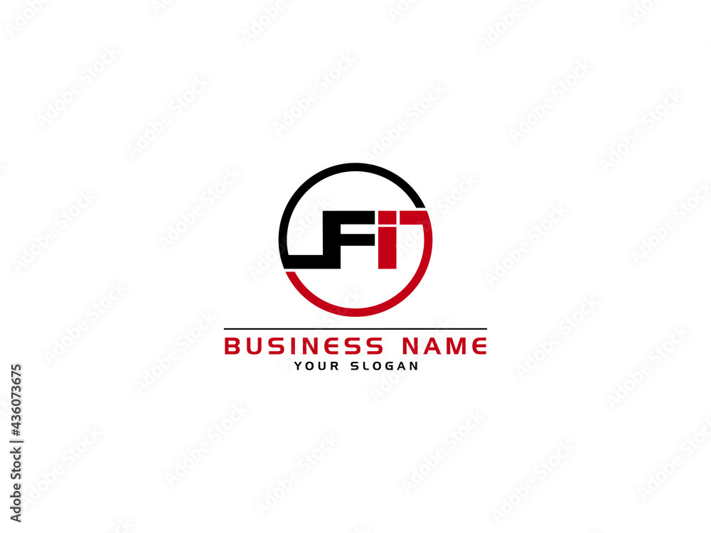 Letter FI Logo, circle fi logo icon vector for business Stock Vector ...