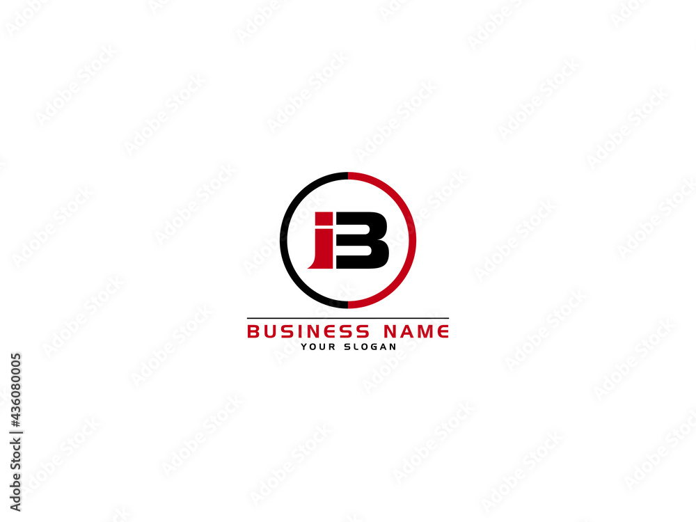 Letter IB Logo, circle ib logo icon vector for business Stock Vector ...