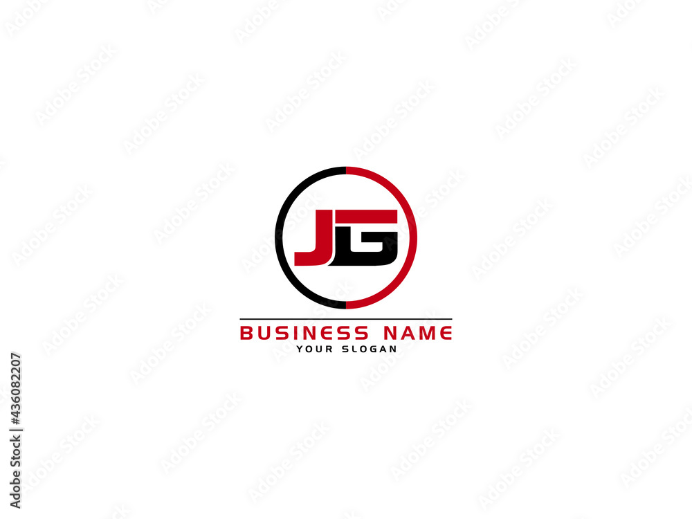 Letter JG Logo, circle jg logo icon vector for business Stock Vector ...