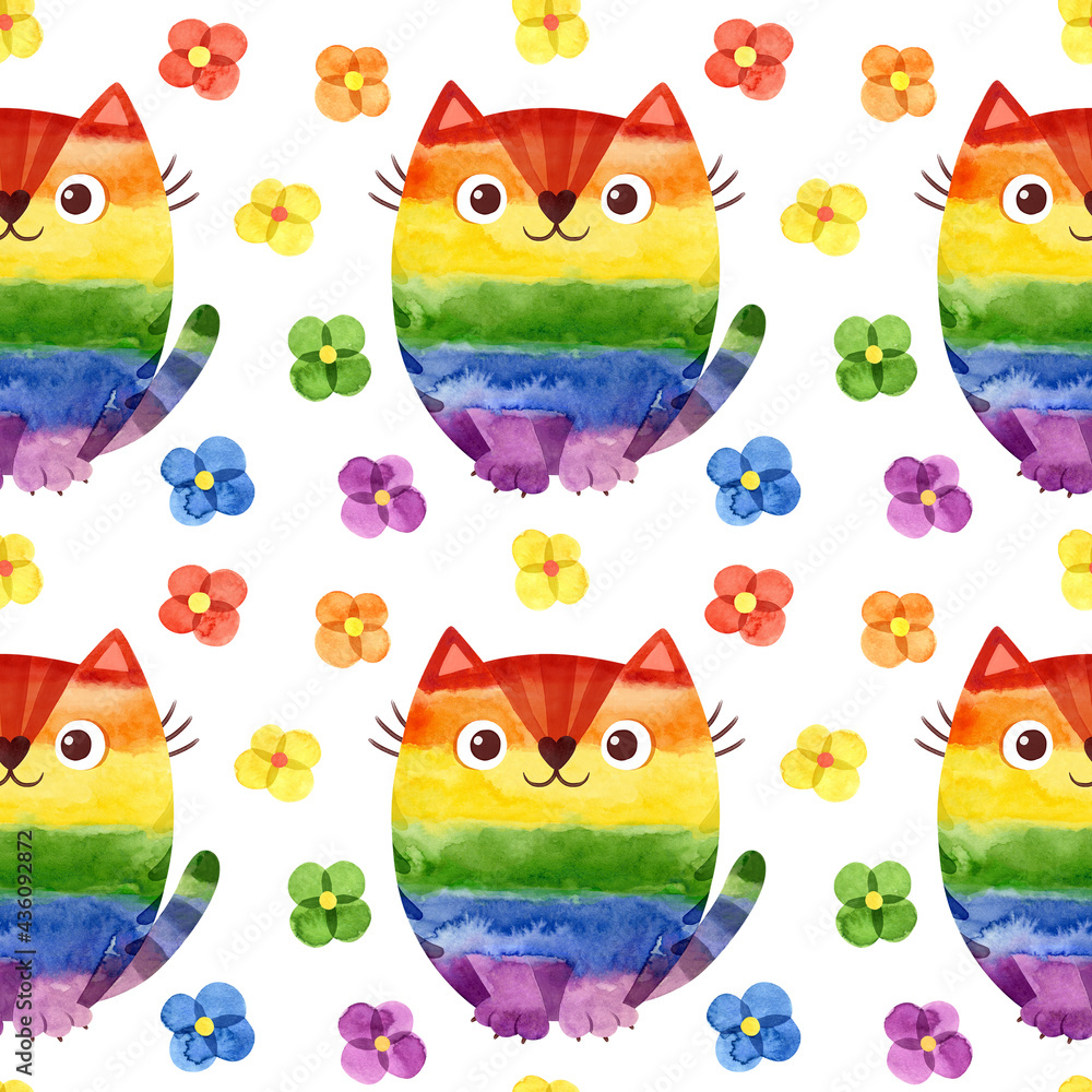 LGBT pride month seamless pattern. LGBT art, rainbow clipart for pride ...