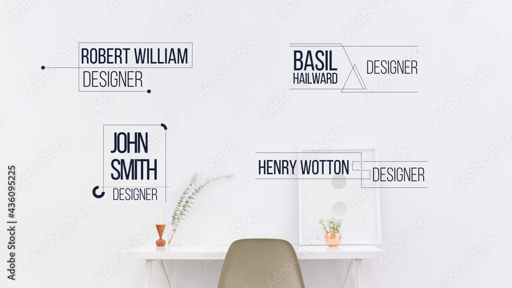 Minimal Corporate Line Titles Stock Template | Adobe Stock