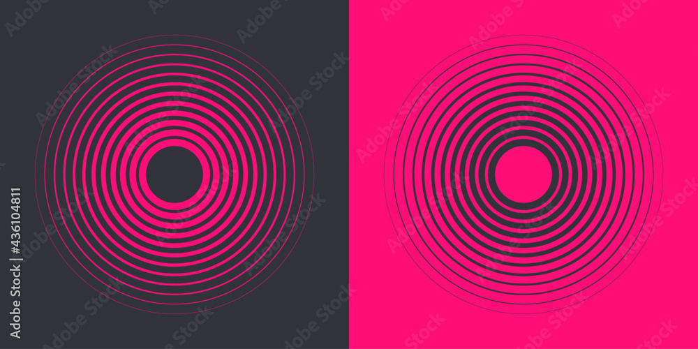 Abstract, hypnotic background with concentric circles. Colorful ...