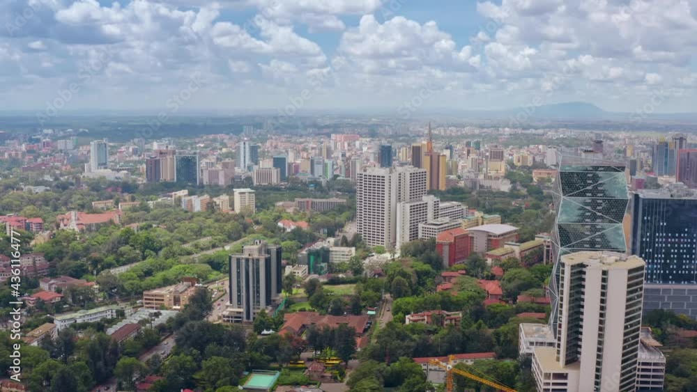 Aerial view cityscape of Nairobi Kenya. High-rise buildings in downtown ...