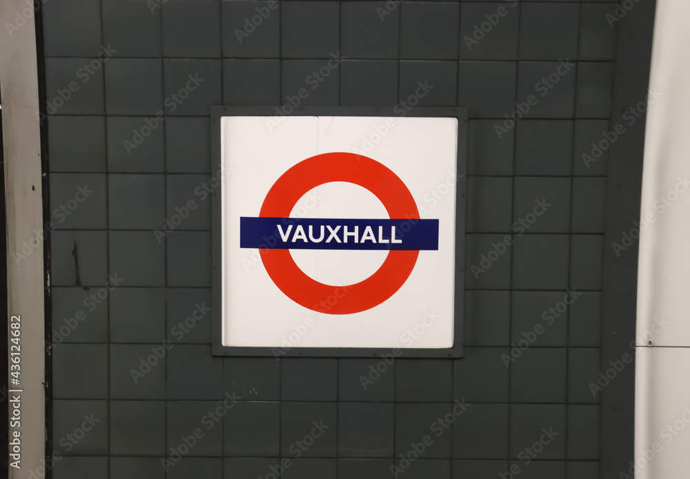 LONDON, UNITED KINGDOM - May 15, 2021: Station sign of the London ...