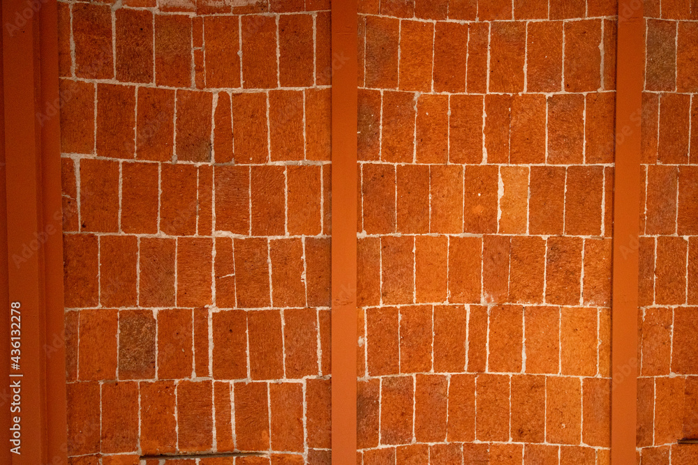Techo de ladrillo, adobe rojo textura mexicana Stock Photo | Adobe Stock