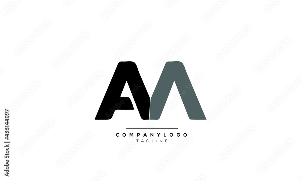 Alphabet letters Initials Monogram logo AM, AM INITIAL, AM letter Stock ...